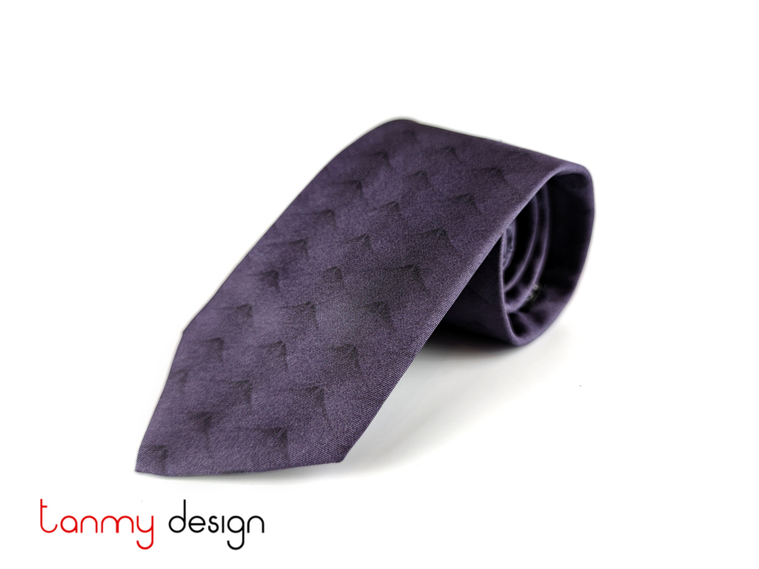 Cà vạt lụa tơ tằm cao cấp Mountain tím